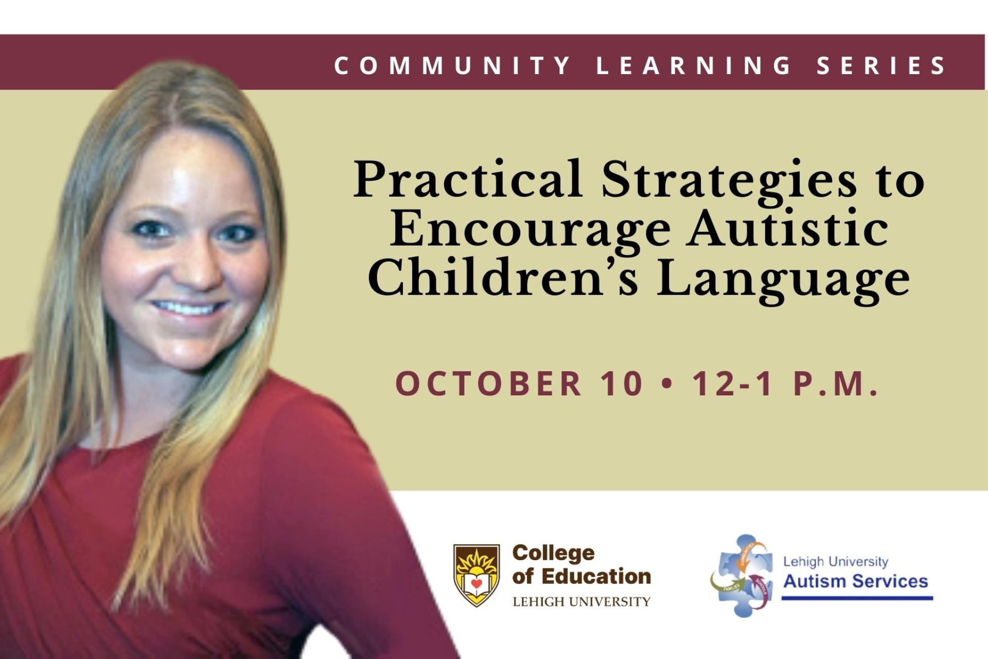 Presentation Outlines Strategies for Encouraging Language in Autistic Children | Lehigh College ...